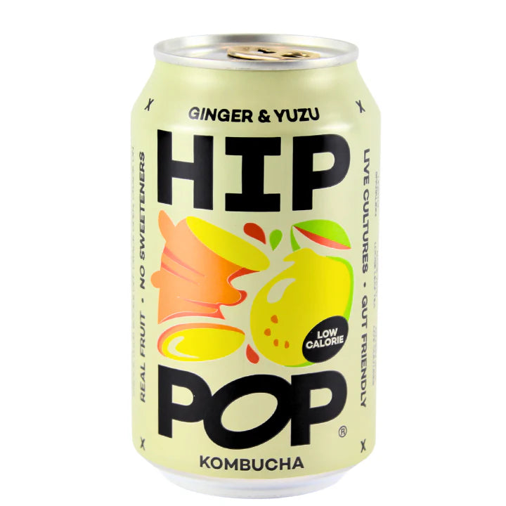 HIP POP - Ginger & Yuzu Kombucha - 330ml – Good Food Maldives